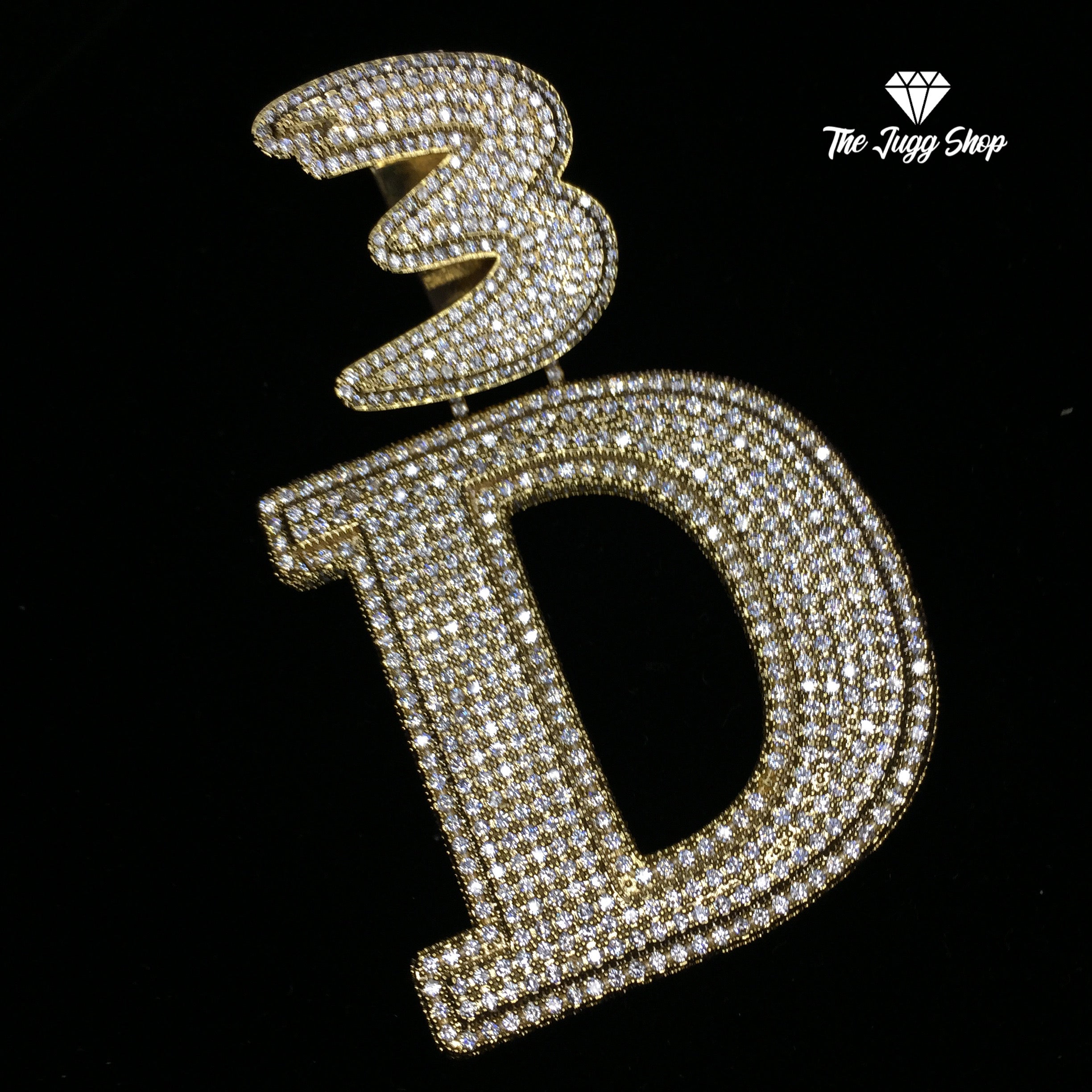 Custom Iced Out Initial Pendant + Custom Bail – The Jugg Shop ...